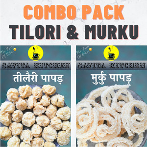 Savita Kitchen Tilori & Murku Papad Combo | Combo Pack of 300 G Each ...