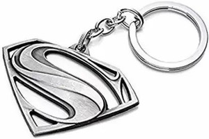 GiftingGazebo DC-Superman Logo Silver Keychain | KeyHolder for Boys ...
