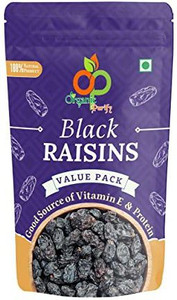 Organic Purify Premium Afghani Seedless Black Raisins - 500gm Raisins ...