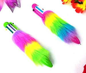 PoshPaperie fur pens for kids in 6 color inks with colorfull fur ...