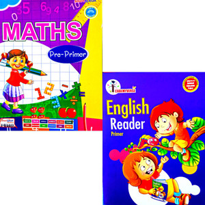 LKG, UKG Book Set For Kids. Set Of 2 Books. English Reader And Maths ...