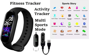 Stybits X13 |M4 Pro Step Count, Heart Rate Monitor Fitness Band Black ...