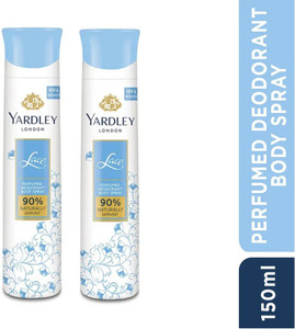 YARDLEY Lace Deodorant for women 150ml SET OF 2 Deodorant Spray - For ...