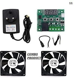 samest COMBO OF W1209 +12V 2A ADAPTOR+FEMALE CONNECTOR+ 3 INCH FAN RS ...