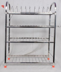 Metrorack Dish Drainer Kitchen Rack Steel Price in India - Buy ...