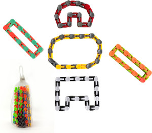 Tassino 6 Pieces 24 Links Wacky Tracks Kids Toys Fidget Toys Deform ...