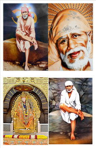 printcart Sai Baba Combo Poster Set of 4 Posters (12x18-Inch, 300 GSM ...