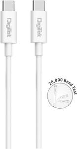 DIGITEK USB Type C Cable 2 A 1 m USB C to USB C 60W Fast Charging ...
