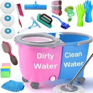 V-MOP Premium 4 Wheel Double Spin Mop (( 6 Months Warranty on Rod Set ...