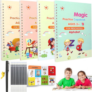 Magic Practice Copybook, (4 Book + 10 Refill ) Number Book for ...