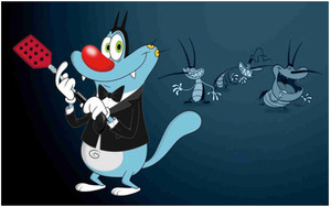 Oggy and the Cockroaches Big Size Flex Poster For Room MD-3487 ...