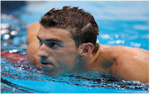 Michael Phelps Big Size Flex Poster For Room MD-3323 Photographic Paper ...