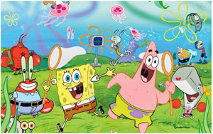SpongeBob Big Size Flex Poster For Room MD-3879 Photographic Paper ...