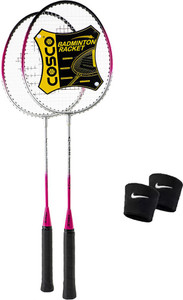 COSCO CB-85 Racket + Wrist Band Pink Strung Badminton Racquet - Buy ...