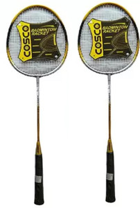 COSCO CB-85 Aluminium Frame (Twin) Yellow Strung Badminton Racquet ...