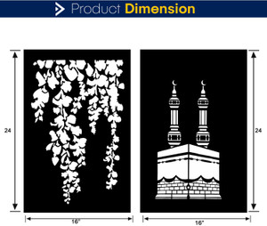 JAZZIKA Wall Stencils Pack of 2 (Size:- 16X24 Inches) PATTERN THEME ...