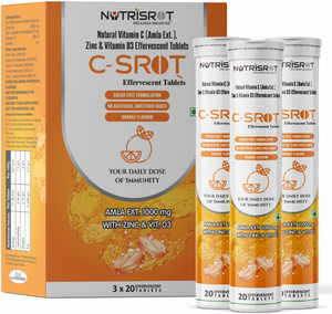Nutrisrot C-SROT Effervescent Tablets with 1000mg Vitamin C (Amla ...