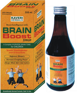 KAVERI HERBALS Brain Boost Syrup, Memory & Concentration Tonic for ...