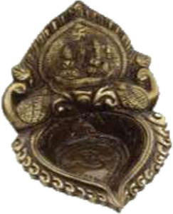 V-Trust Brass Diya 07 Table Oil Lamp Brass Table Diya Price in India ...