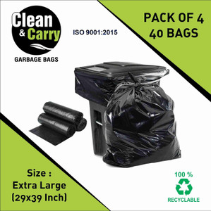 Clean & Carry Plastic garbage Bags for house,Office,Malls ( 29 x 39 ...