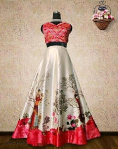Shree Poonam Creation Girls Lehenga Choli Ethnic Wear Printed Lehenga ...