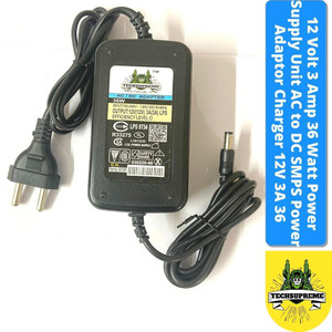 TechSupreme 12V 3Amp DC Power Original Adapter Supply Charge SMPS ...