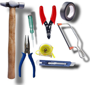 Jiya 0144 HAND TOOL KIT- 2Cutter I Hatodi I Tester I TAPE I Piler I ...