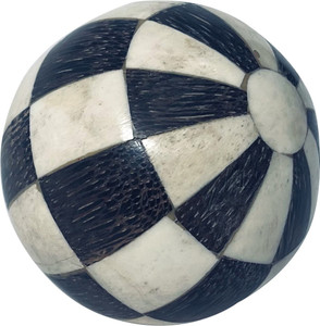 Designer Library HANDCRAFTED BONE BALLS Black and white Football ...