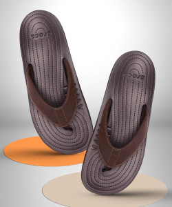CROCS Men Bogota Slippers - Buy Brown Color CROCS Men Bogota Slippers ...