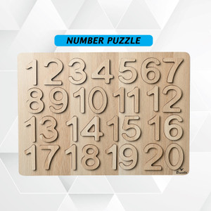 Brucella Wooden Learning Educational Number Puzzle Board For 2+ year ...