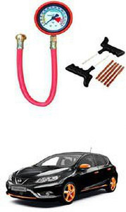 FKOK Car Tyre Puncture Repair Kit And Tyre Air Pressure Gauge For ...