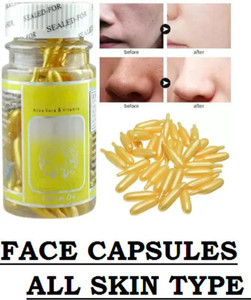 AGLEY Vitamin E capsules for hair and skin, Aloe Vera and Vitamin E ...