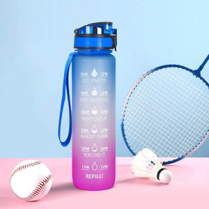 TRENDBIT Unbreakable Water Bottle with Motivational Time Marker, Sipper ...