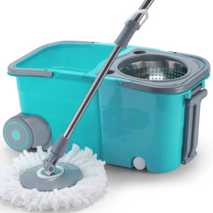 V-MOP Premium Double Bucket Spin Mop with Wheels (( 6 Months Warranty ...