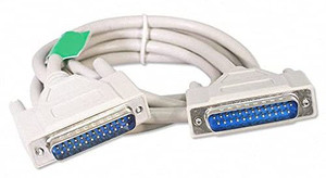 Mak World Reversible USB 2.0 3 m DB25 Male to DB25 Male Serial Port ...