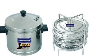 TENNYSON STAINLESS STEEL IDIYAPPAM / PUTTU COOKER (4 PLATES } Induction ...