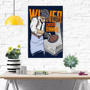 PUBG Battleground Winner Winner Chicken Dinner Frameless Wall Poster ...