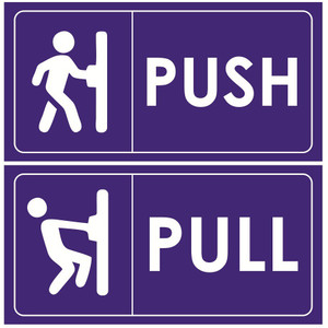 Print Experts 15.24 cm Push Pull Sticker for doors size 3X6 inch pack ...