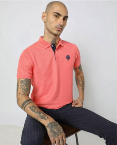 Netplay Solid Men Polo Neck Pink T-Shirt - Buy Netplay Solid Men Polo ...