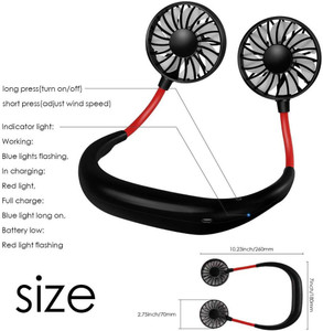 TECHEL Portable Hand Free Neck Fan Portable Hand Free Neck Fan USB Fan ...