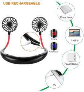 TECHEL Portable Hand Free Neck Fan Portable Hand Free Neck Fan USB Fan ...
