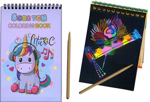 Flipkart.com | Little Plays Scratch Colouring Magic Book Notepad for ...