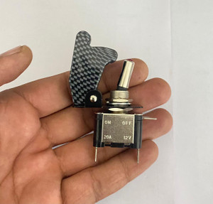 Auto MT CARBON Aircraft Safety Cover PILOT Toggle Switch 12V 20A LED ...