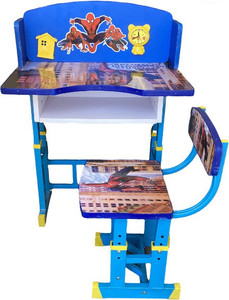 TOBY Indian baby desk / kids study table with chair set (Lovely Blue ...