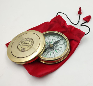 Ascent India Brass Poem compass With Velvet Carry case nautical gift ...