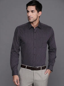 Raymond Men Checkered Formal Grey Shirt - Buy Raymond Men Checkered ...