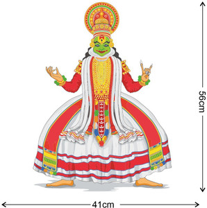Littlebuds Kathakali Face Medium Vinyl Wallsticker For Home Decoration ...