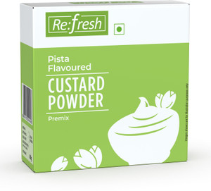 Refresh Pista Custard Powder 80 GM, Creamy and Delicious Pista Flavour ...
