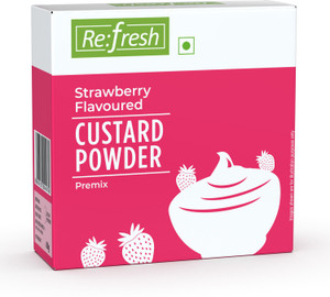 Refresh Strawberry Custard Powder 80 GM, Makes Delicious Strawberry ...