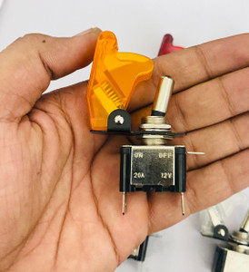 Auto MT YELLOW Aircraft Safety Cover PILOT Toggle Switch 12V 20A LED ...